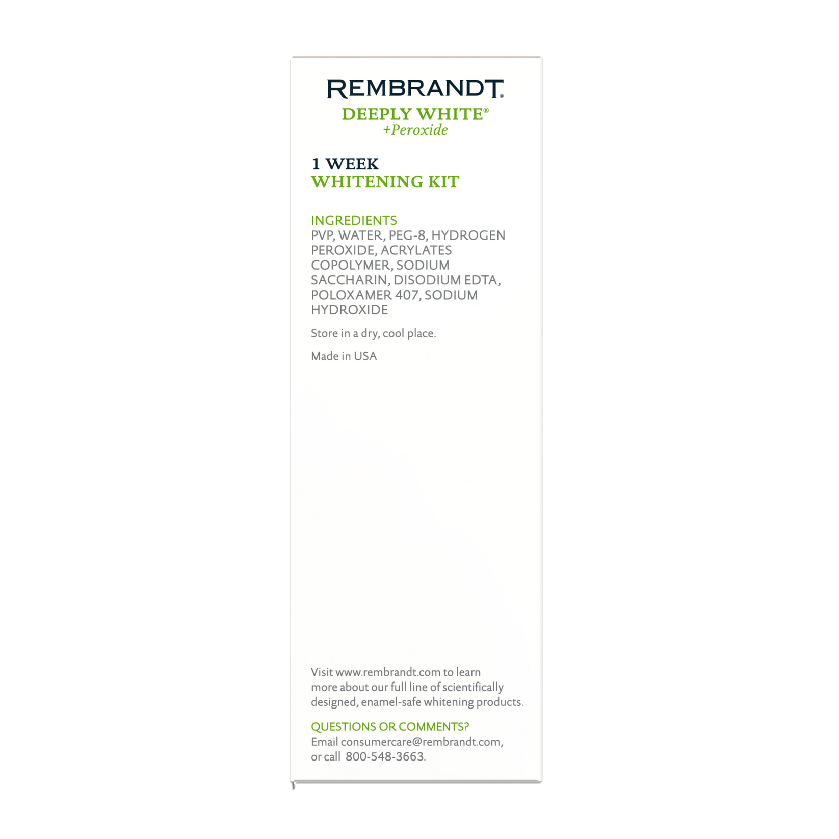 Deeply White + Peroxide 1 Week Teeth Whitening Kit – Rembrandt