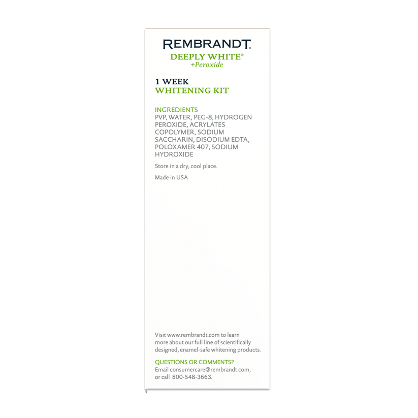 Deeply White + Peroxide 1 Week Teeth Whitening Kit – Rembrandt