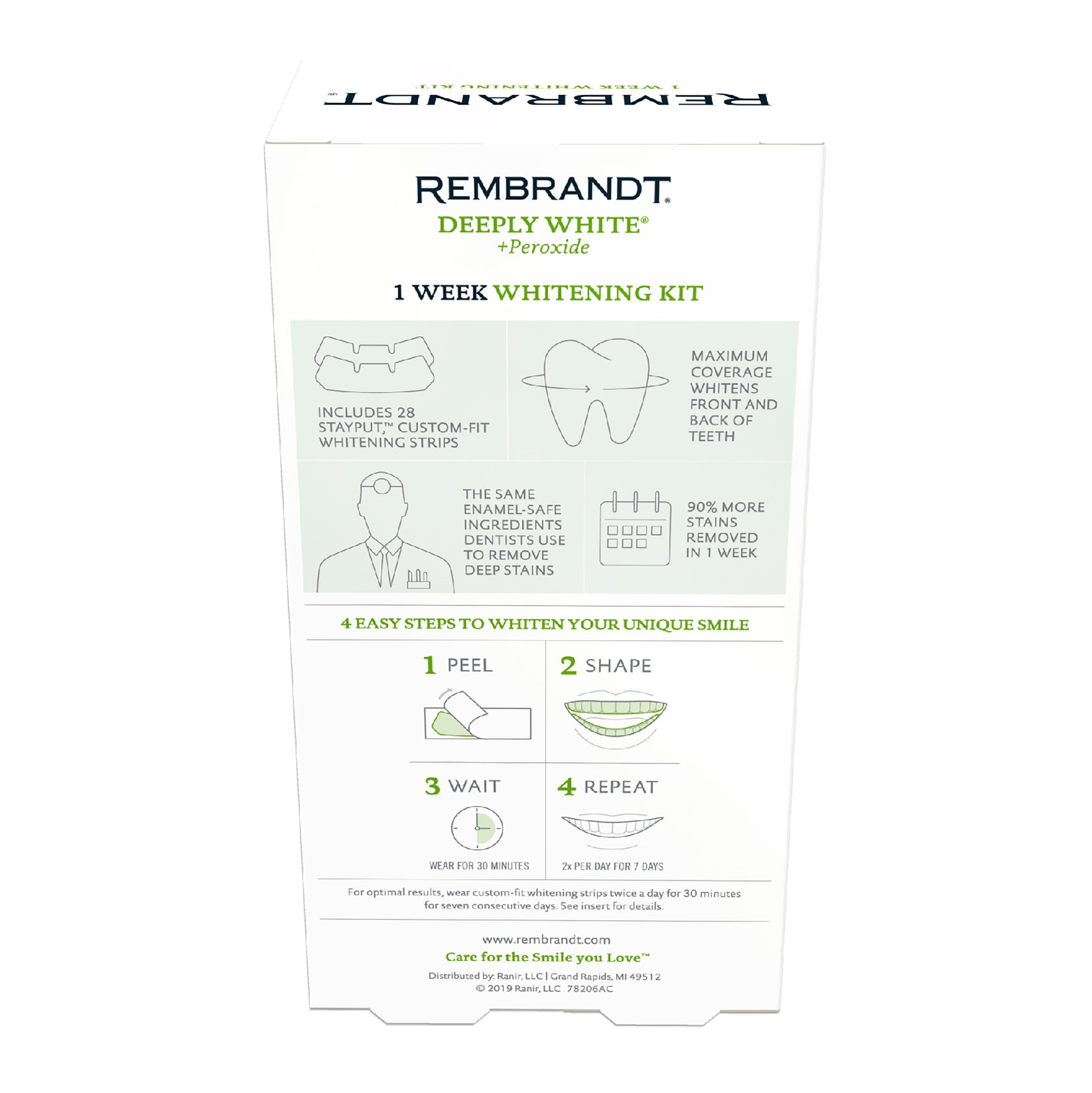 Deeply White + Peroxide 1 Week Teeth Whitening Kit – Rembrandt