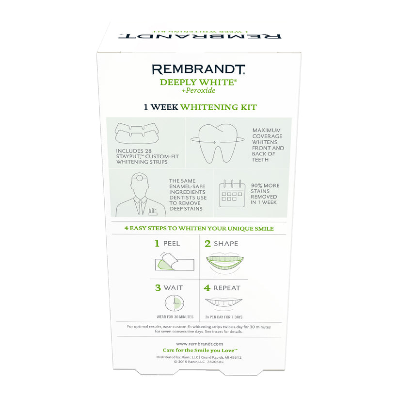 Deeply White + Peroxide 1 Week Teeth Whitening Kit – Rembrandt